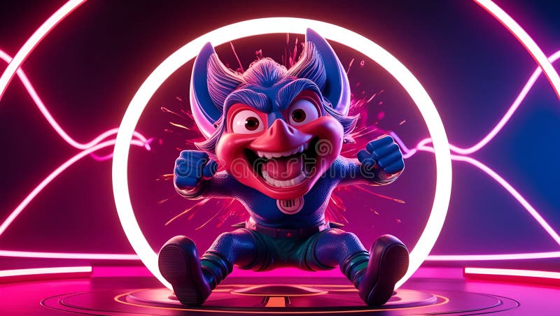 Electric Bat-Beast stock illustration. Illustration of person - 334625580