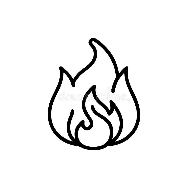 Dynamic Elemental Fire Icon for Fantasy Stock Vector - Illustration of ...