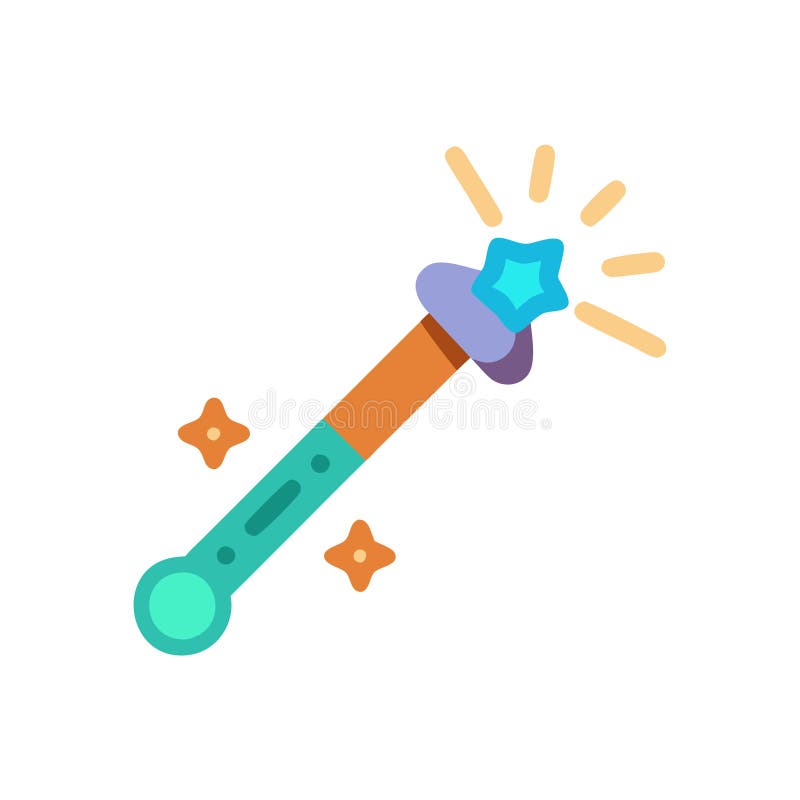 Dynamic Elemental Wand Icon for Magic Stock Vector - Illustration of ...