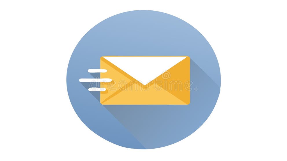 Dynamic Email Send Icon with Shadow, Flat Vector, Vector Design ...