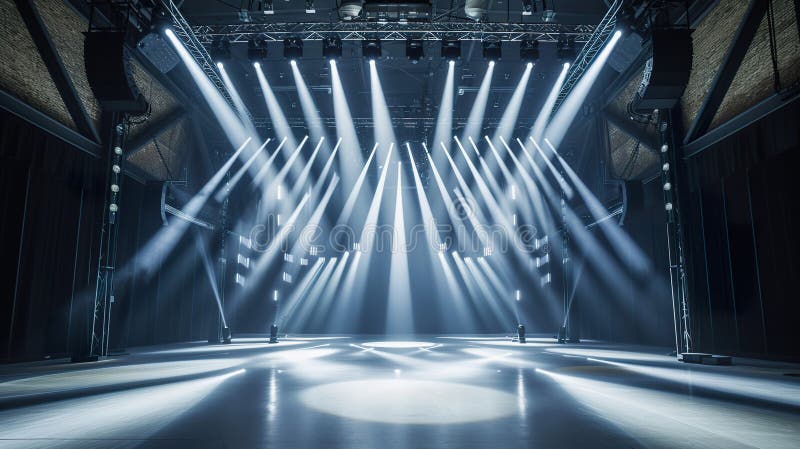 Dynamic Empty Stage with Modern Lighting Ready for Performance Stock ...