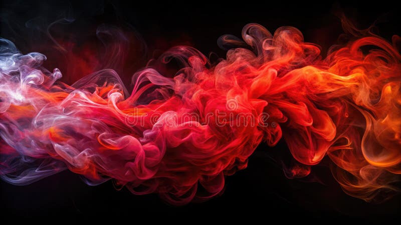 A Dynamic and Enchanting Red Smoke Panoramic Desktop Background Perfect ...
