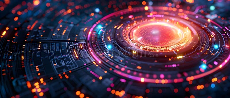 Dynamic Encryption Visualization - Cybersecurity Hub. Concept ...