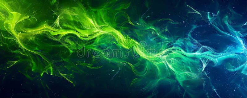 A Dynamic Energetic Background with Neon Waves and Flowing Currents of ...