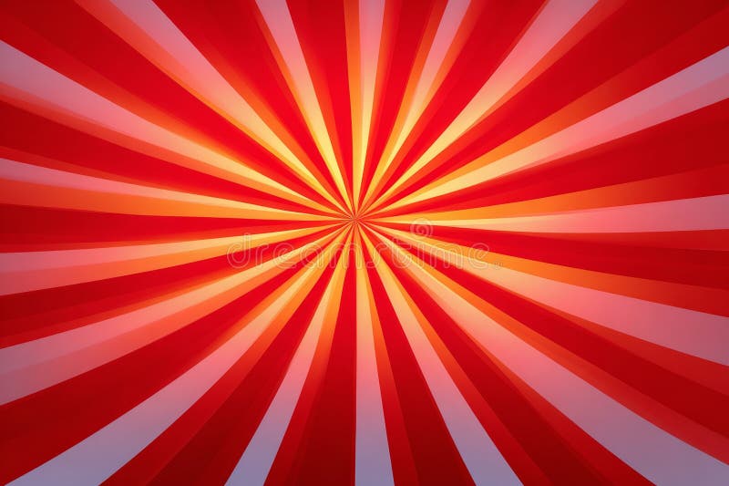 Dynamic Energetic Burst with Radiant Red and White Strips Emanating from a Concentric Center ...
