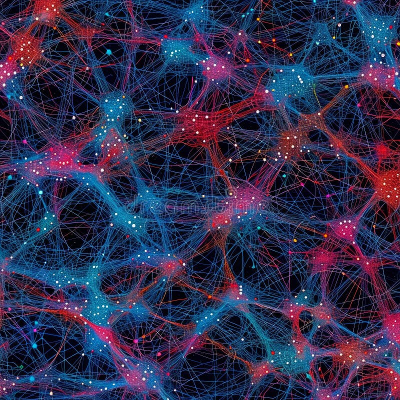 A Dynamic and Energetic Composition Featuring a Dense Array of Blue and ...