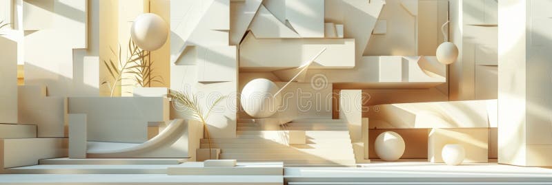 A Dynamic and Energetic Composition of Geometric Shapes Forming a ...