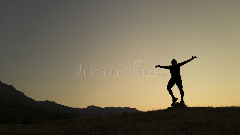 Dynamic, Energetic, Enthusiastic and Active Human Silhouette Stock ...