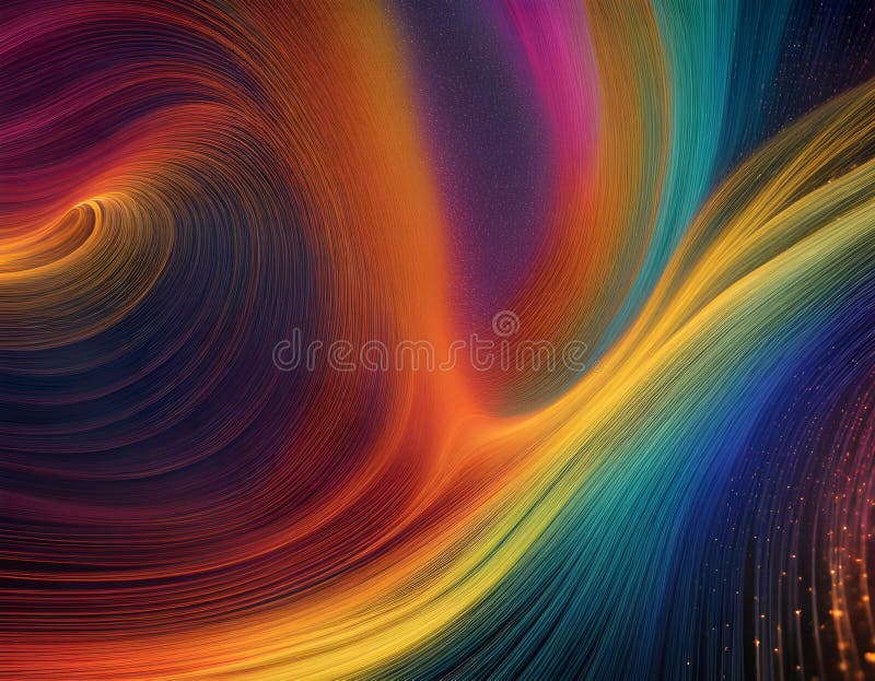 A Dynamic and Energetic Image Showcasing a Colorful Stream of Particles ...