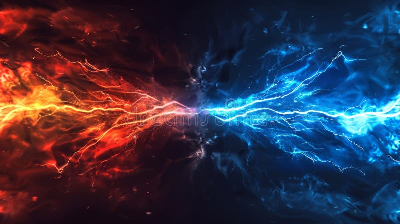 Dynamic Energy Clash a Stunning and Intense Battle between the Elements ...