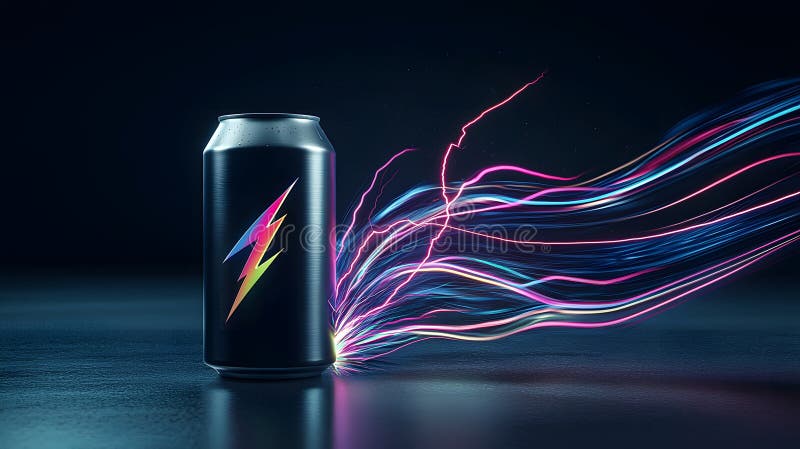 Dynamic Energy Drink Advertisement Concept with Vibrant Colors and High ...