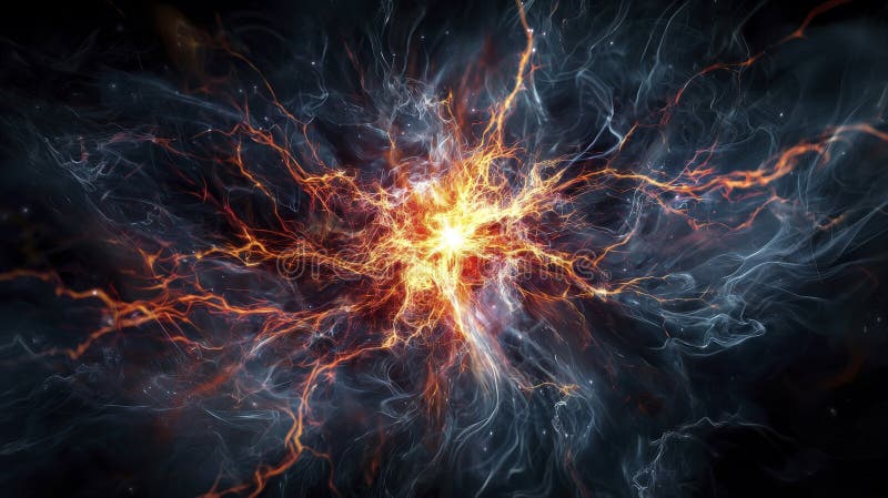 Dynamic Energy Explosion Cosmic Space Digital Art Abstract Universe ...