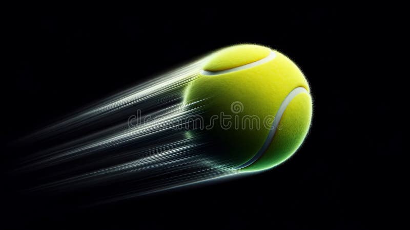 Dynamic Energy of a Fast-Moving Tennis Ball Stock Illustration ...