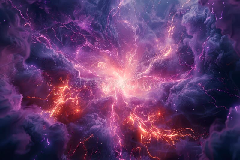 Dynamic Energy Fields Emanating from a Central Source, Symbolizing the ...