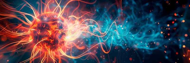 Dynamic Energy Fields Emanating from a Central Source, Symbolizing the ...