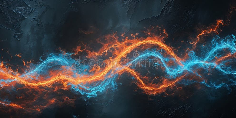 Dynamic Energy Flow Abstract Concept Digital Art Dark Background High ...