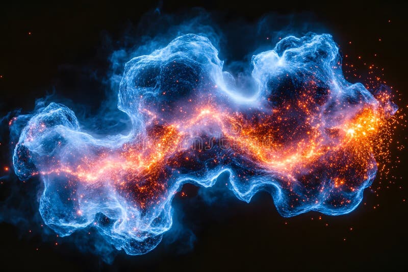 Dynamic Energy Flow Electrifying Abstract Particle Stream Design For Digital Use Generative Ai