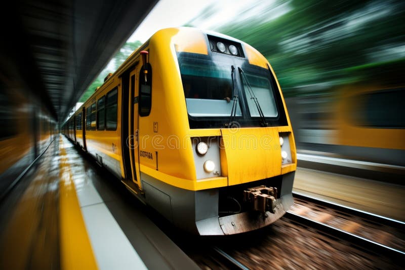 Dynamic Energy and Motion of a High-speed Yellow Train in a Vibrant ...