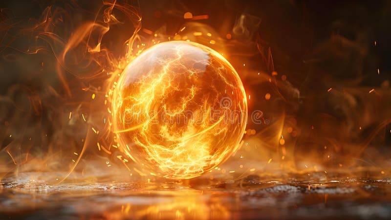 Dynamic Energy Orb with Surging Power Bursting within a Sphere Vibrant ...