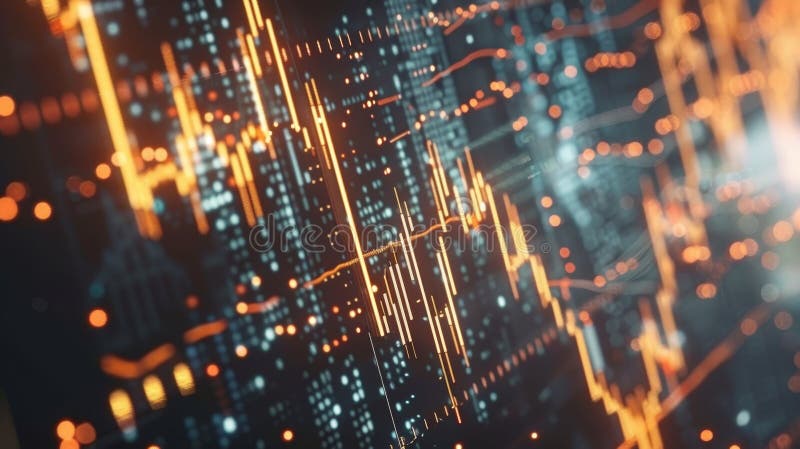 Dynamic Energy Prices Surge Realistic Stock Chart with Ascending Arrows ...