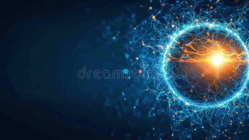 Dynamic Energy Sphere with Electric Pulse, Visualization of Generative ...