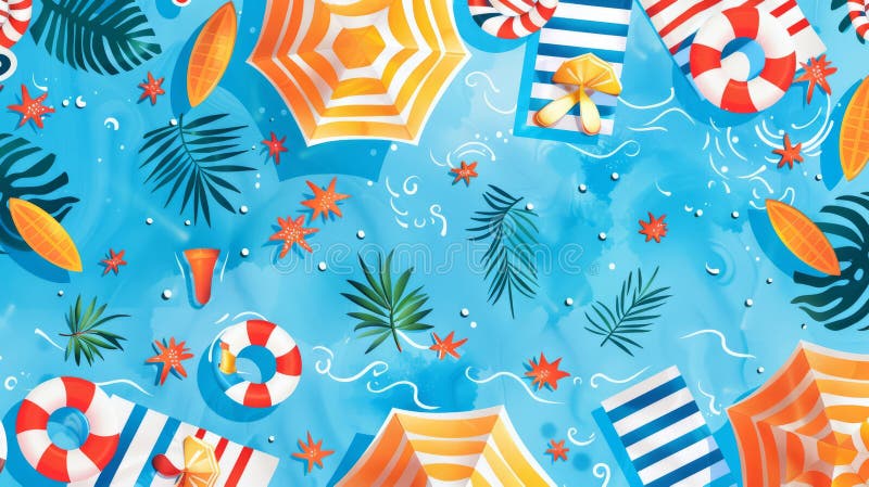 Dynamic and Engaging Layout Pattern Showcasing the Allure of a Beach ...