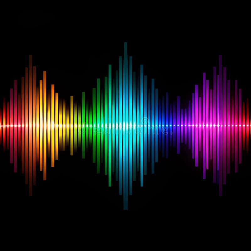 Dynamic Equalizer Waveform in Neon Colors Stock Illustration ...