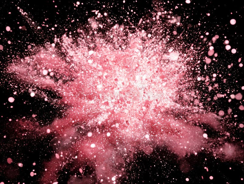 Dynamic Eruption of Pink Particles Bursts Forth from the Center ...