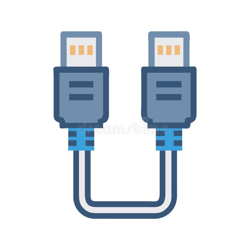 Dynamic Ethernet Cable Icon for Connectivity Stock Illustration ...