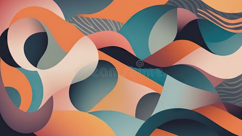 Dynamic Evolution of Abstract Shapes in Vibrant Colors Creating a ...