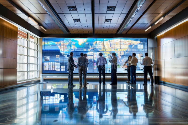 Dynamic Executives Discussing Data in Modern Office Space ...