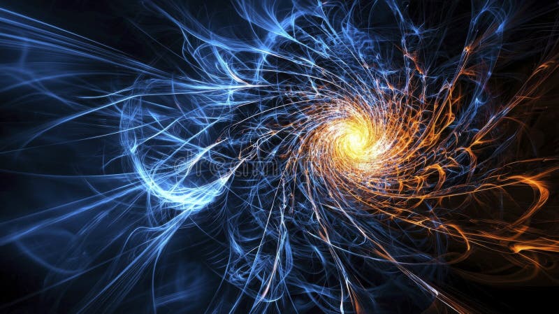 Dynamic Expanding Lines in a Cosmic Swirl Abstract Visuals Digital Art ...