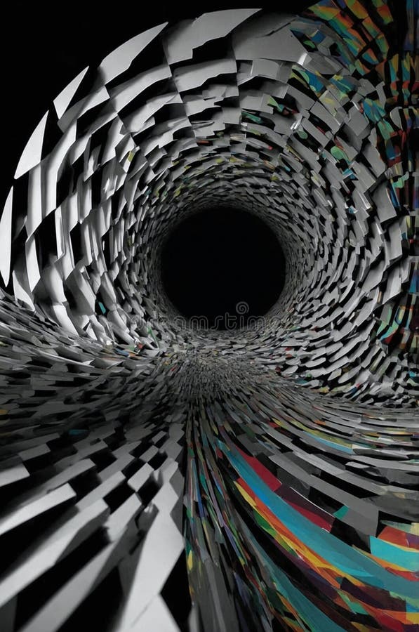 Dynamic Exploration of Depth in Optical Art Stock Image - Image of ...