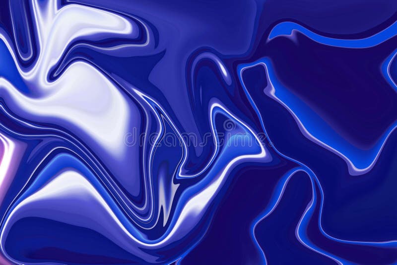 Dynamic Exploration of Liquid Paint Swirls in Immersive Blue and White ...