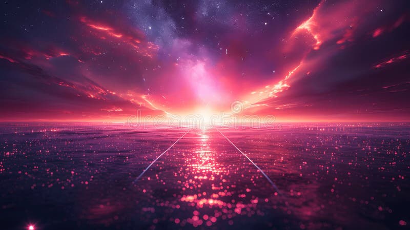 Dynamic Exploration in Shades of VR Purple. Stock Illustration ...