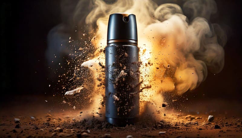 Dynamic Explosion Behind a Sleek Deodorant Bottle: Power and Freshness ...