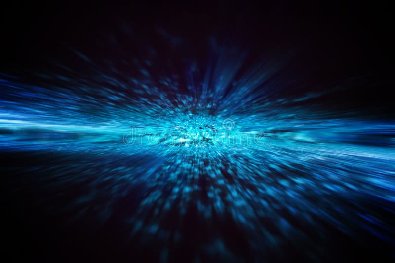 Dynamic Explosion of Blue Energy Stock Photo - Image of motion, speed ...