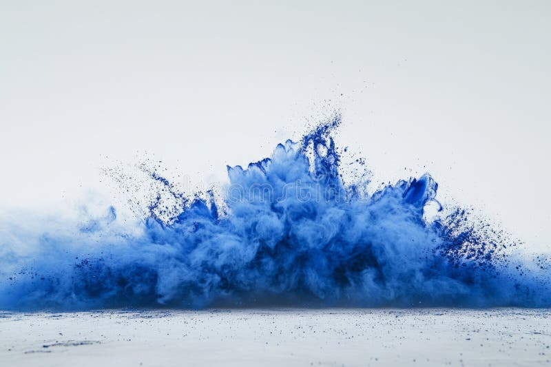 Vibrant Blue Splash Erupts Against a Serene Background. this Artistic ...