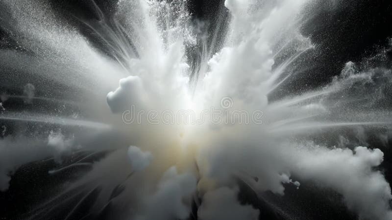 Dynamic Explosion of Clouds in Dramatic Contrast Against Black ...