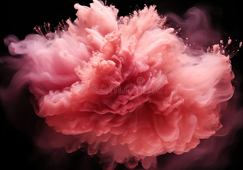 Dynamic Explosion of Colored Smoke. Design Concept Stock Illustration ...