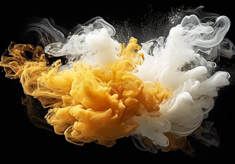 Dynamic Explosion of Colored Smoke. Design Concept Stock Illustration ...