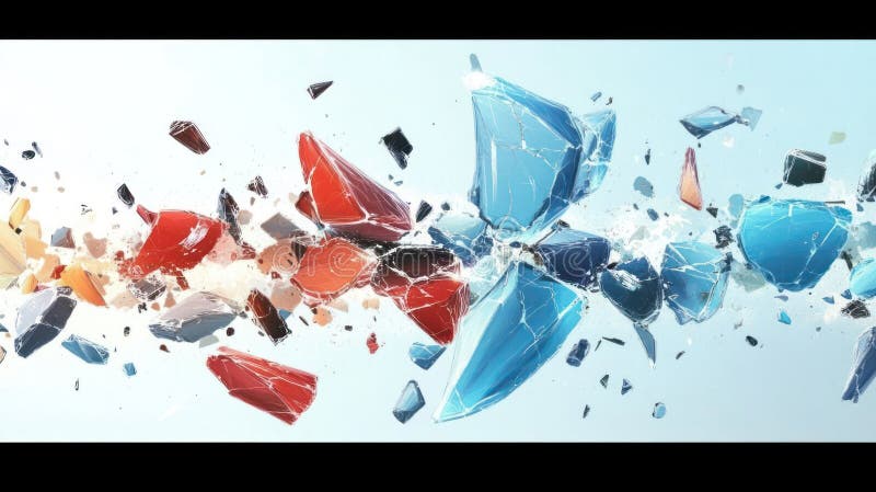 A Dynamic Explosion of Colorful Shards, Symbolizing Creativity and ...