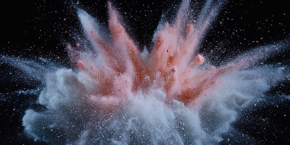 Dynamic Explosion in Dark Background Stock Image - Image of generated, thunder: 363304007