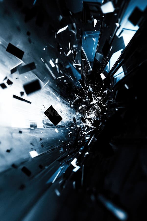 Dynamic Explosion of Dark Shards and Light Fragments in Abstract Form ...