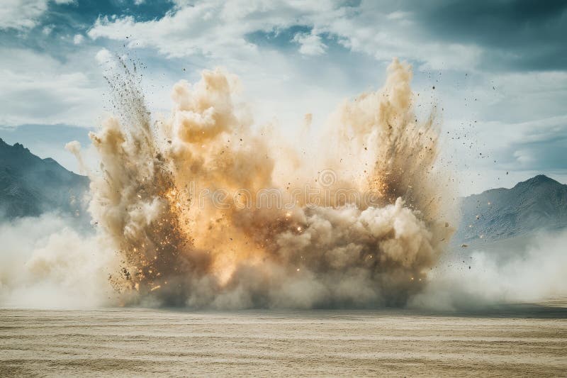 A Dynamic Explosion in a Desert Landscape is Captured in Stunning ...