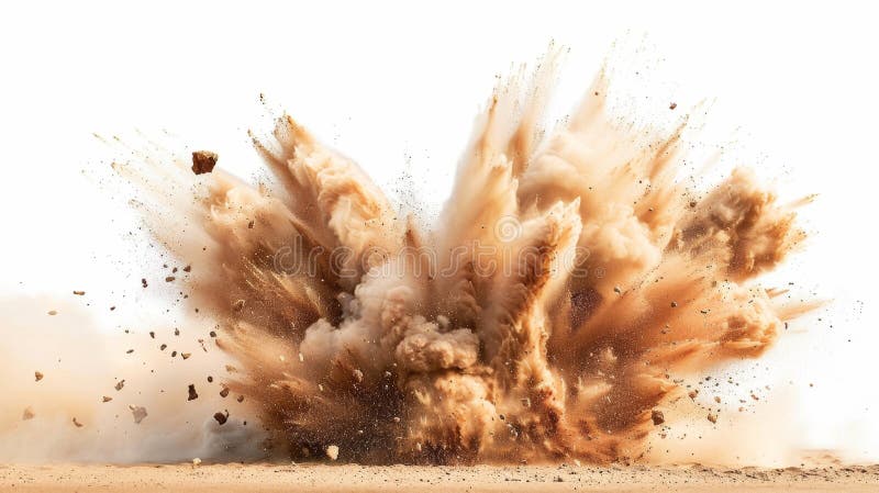 Dynamic Explosion in Desert Landscape - Generative AI Stock Photo ...