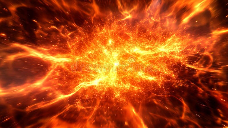 Dynamic Explosion of Fiery Particles Amidst Cosmic Energy in Deep Space ...