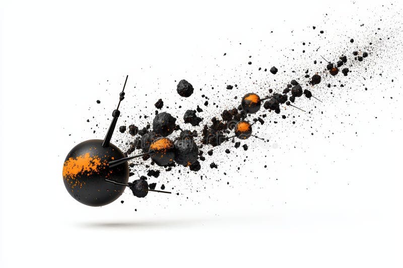 Dynamic Explosion Graphic Depicting a Burst of Particles and Color ...