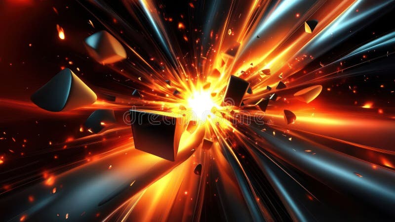 A Dynamic Explosion of Light and Shapes, Conveying Energy and Motion ...