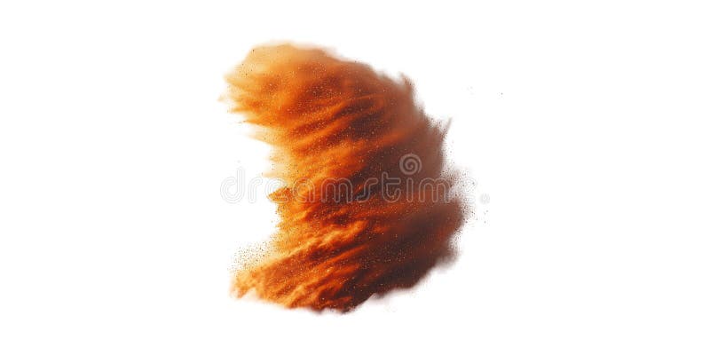 Dynamic Explosion of Orange Powder. Abstract Art and Creative Design ...
